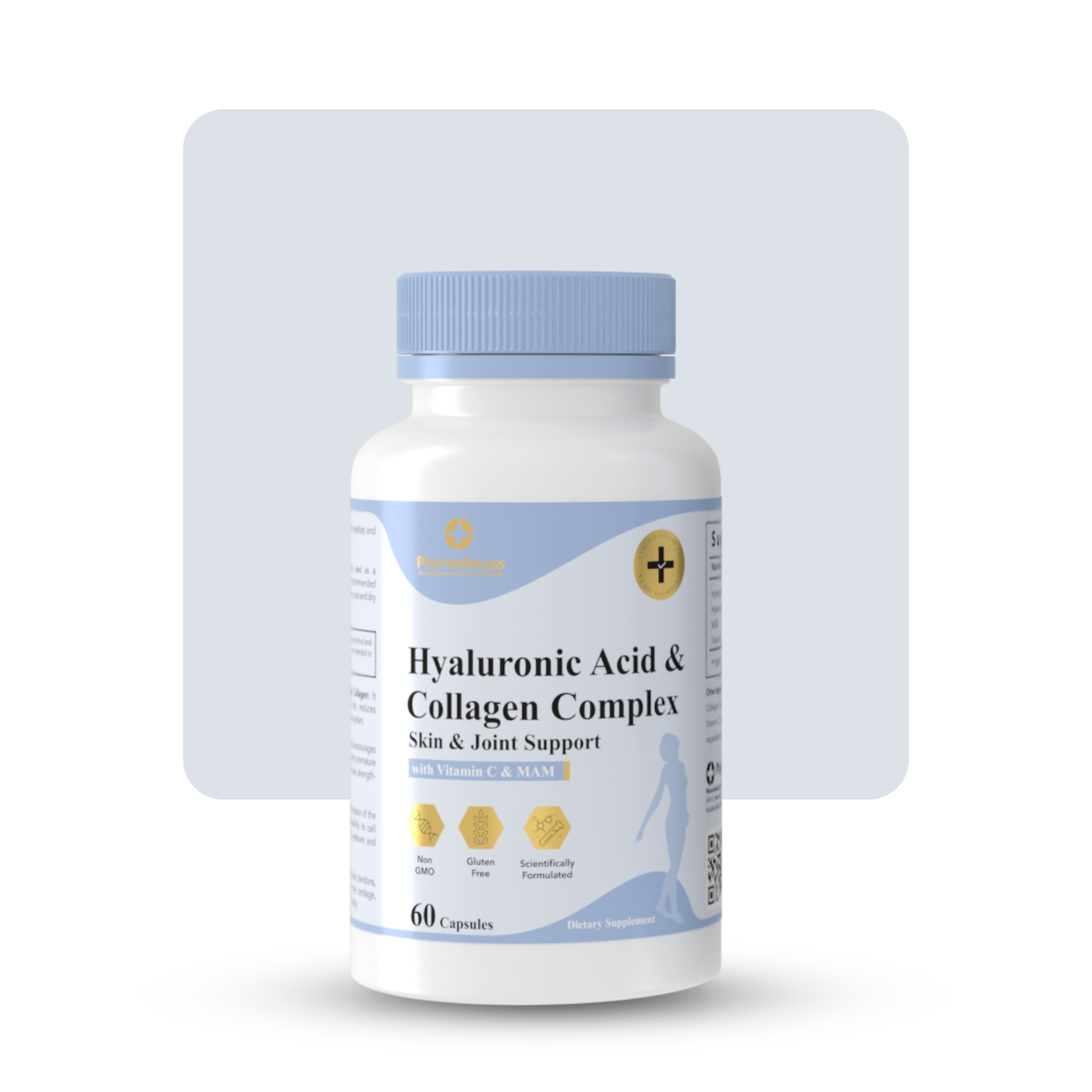 Hyaluronic Acid & Collagen Complex with Vitamin C & MAM – Pharmafocuss Limited